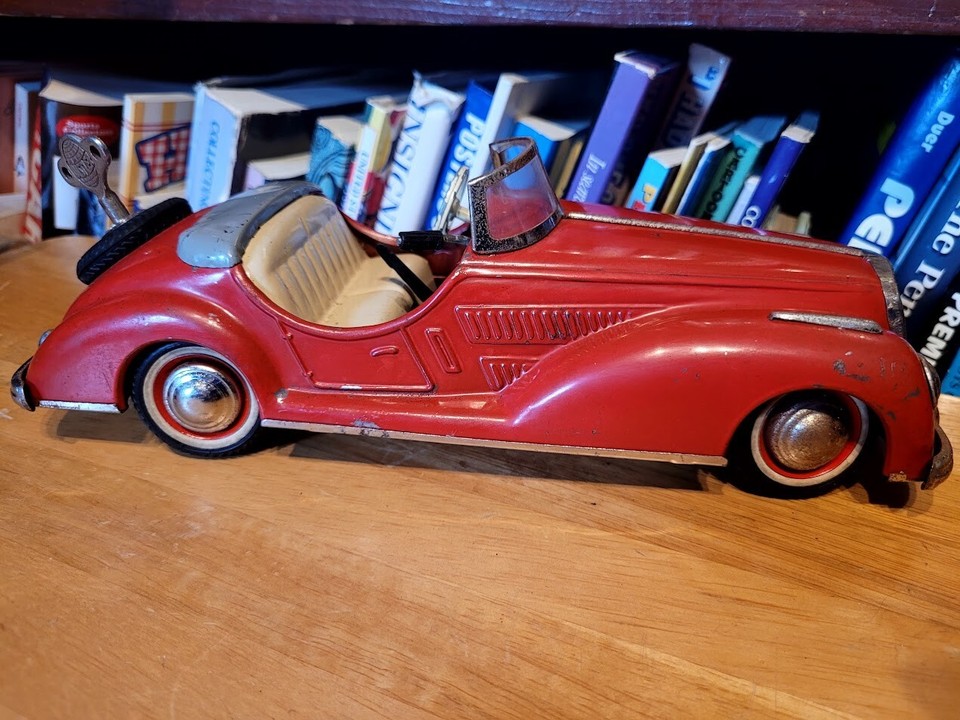 NICE 1950'S DISTLER WIND UP RED MERCEDES ROADSTER made in U.S. ZONE ...