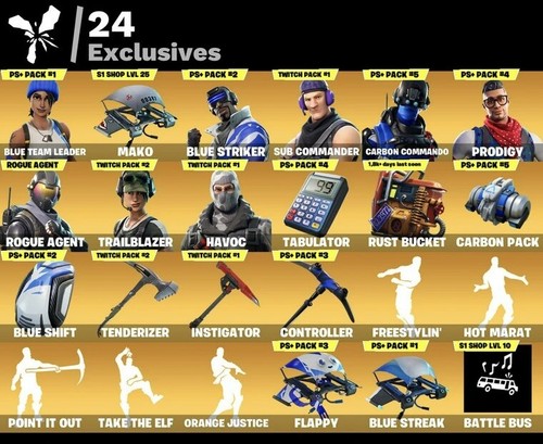 FN ACC OG📍MAKO GLIDER📍S1 BATTLE PASS ITEMS PLUS 49 OG SKINS🔥 | eBay ...