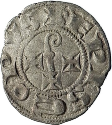 1275AD FRANCE Cahors Medieval Genuine Antique Silver French Coin w ...