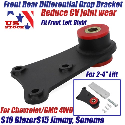 2-4" Lift Front Rear Differential Drop Bracket Kit For 82-05 GMC S15 ...