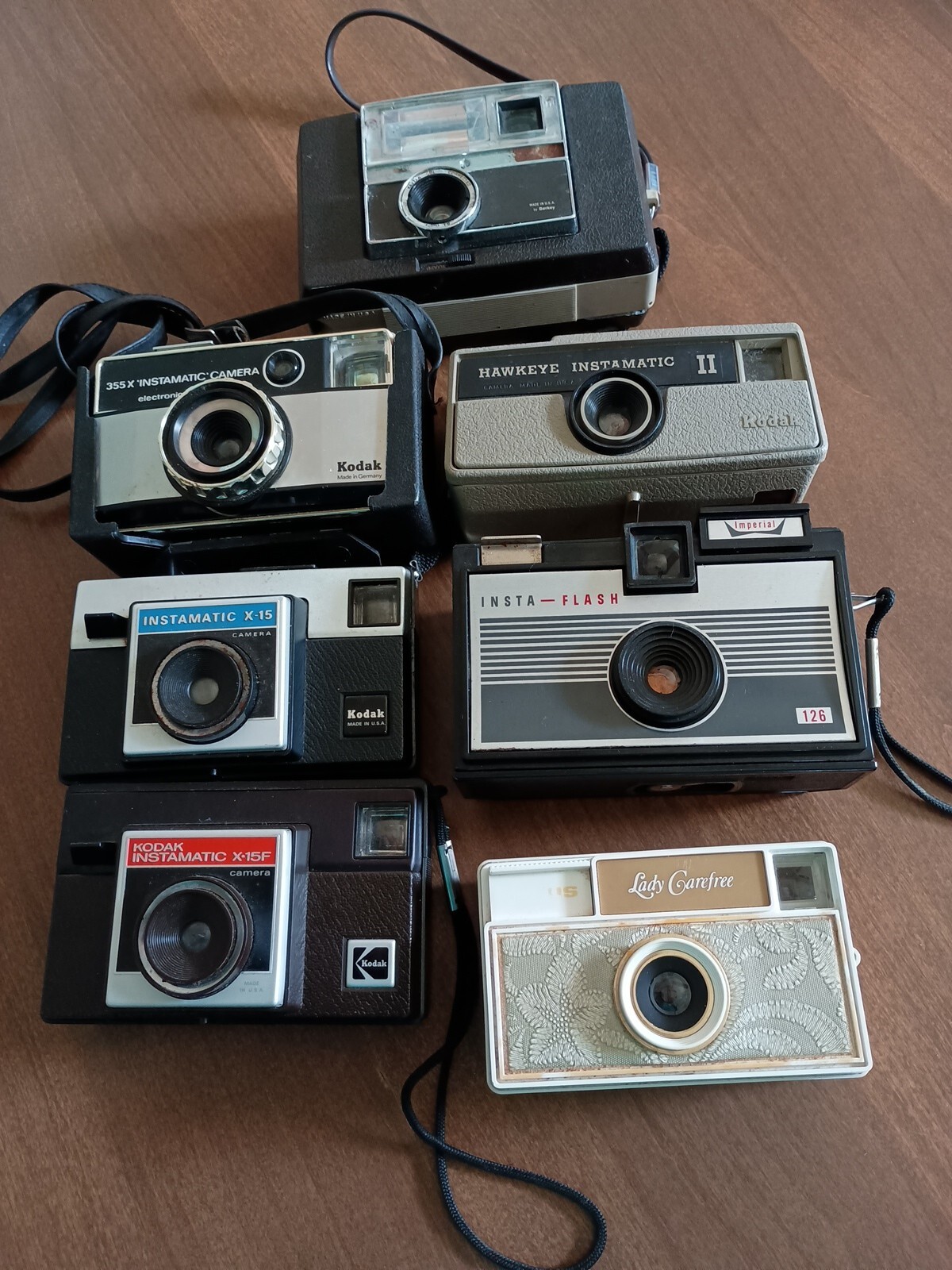 Lot Of 7 Vintage Instamatic Film Cameras Assorted Brands Circa 1970's ...
