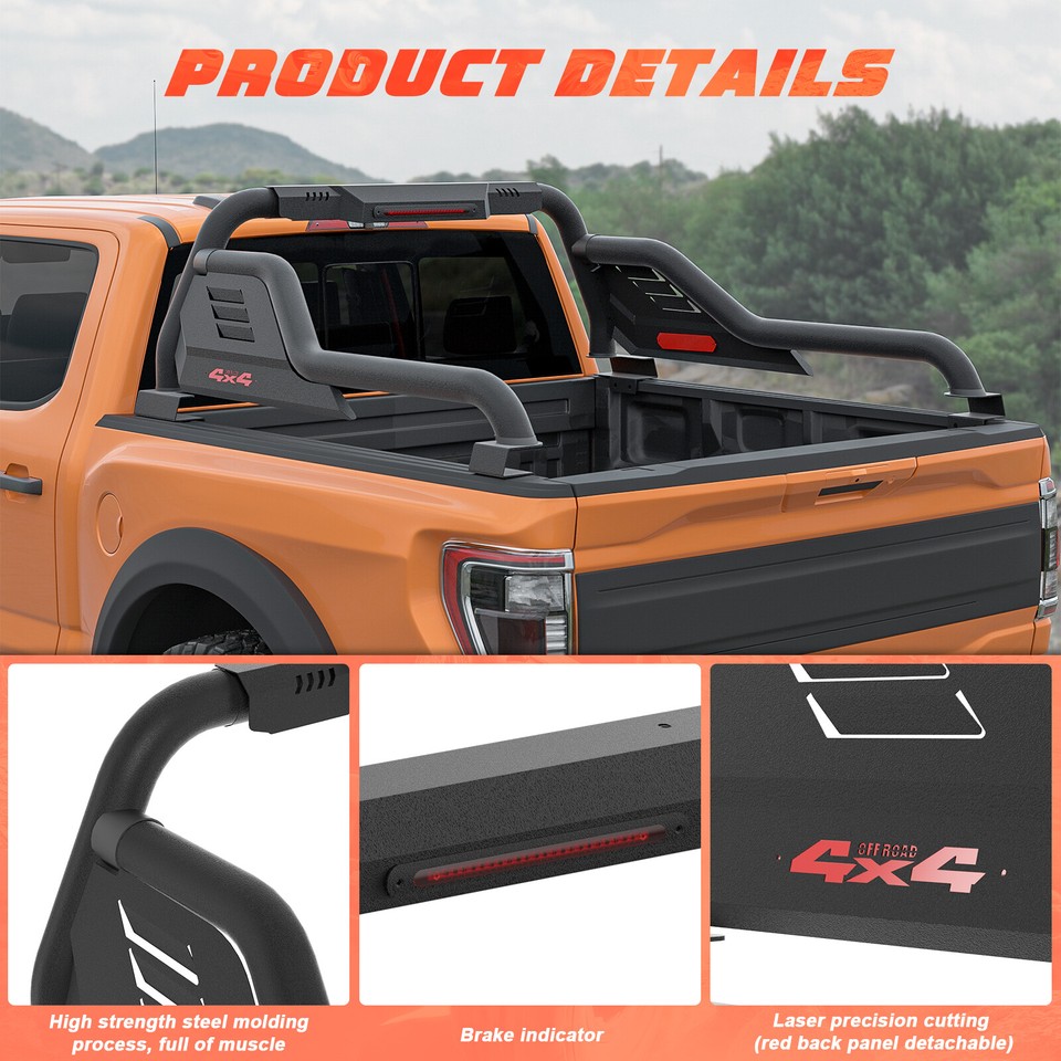 Adjustable Truck Bed Chase Rack Roll Bar For Chevrolet Silverado 1500 ...