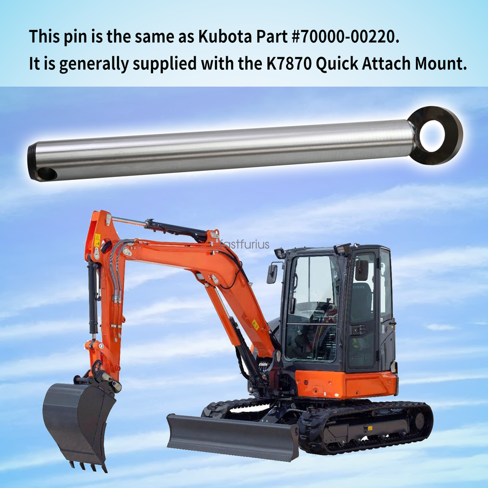 K7870 Quick attach bucket locking pin fits for Kubota KX040 KX033 70000 ...