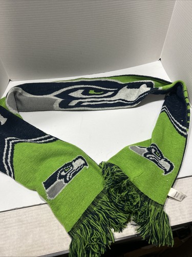 Seattle Seahawks Forever Collectibles NFL Logo Fringe Scarf Green Blue ...