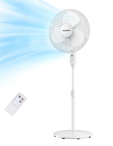 16 Pedestal Remote Control Oscillating Stand Up Fan 7Hour Timer 3Speed ...