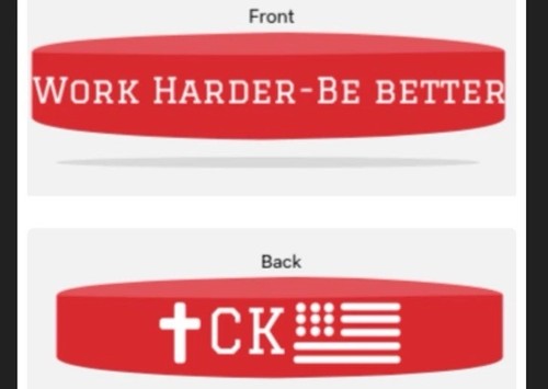 Charlie Kirk “Work Harder, Be Better” Red Bracelet-backorder | eBay