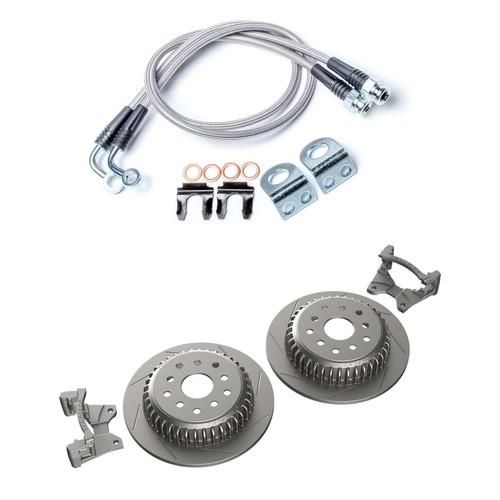 Teraflex 4353310 4304460 Front Brake Lines Rear Slotted Big Rotor for ...