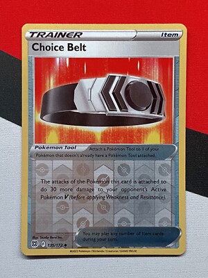 Choice Belt Trainer Reverse Holo 135/172 Brilliant Stars Pokemon NM | eBay