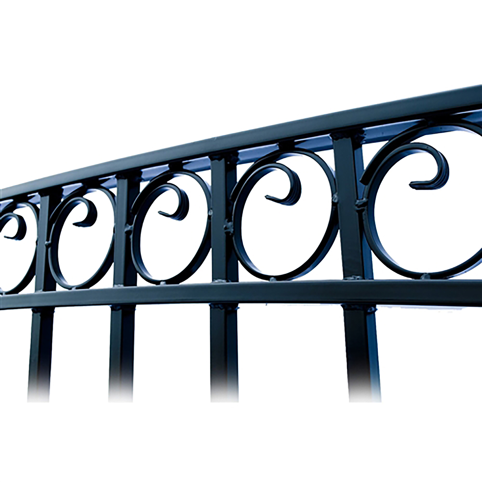 ALEKO Garden Yard Steel Dual Driveway Black Gate 16 ft x 6 ft Paris ...