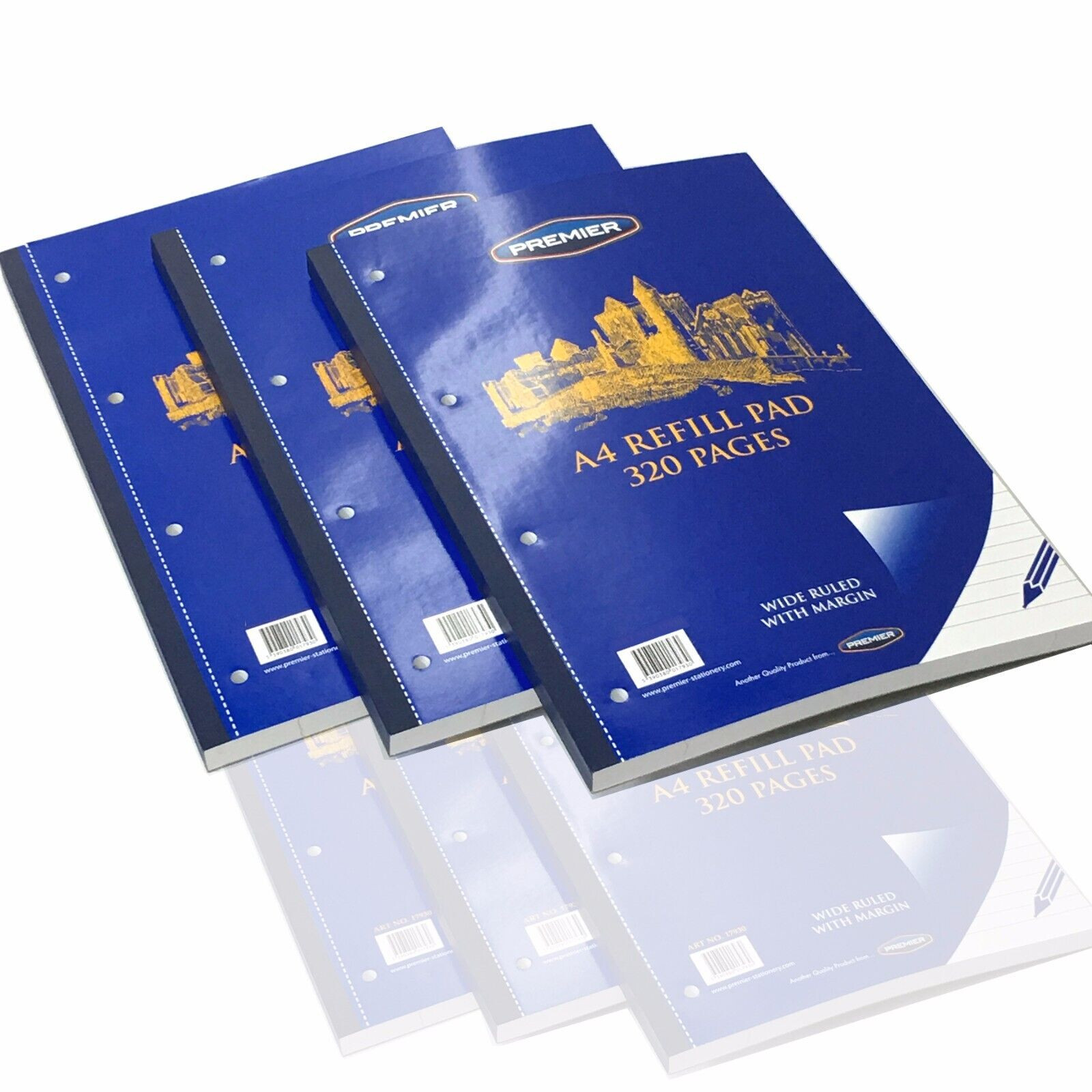 A4 Refill Paper Pad Ringbinder Lined Pages Writing Sheets Jumbo Notepad ...