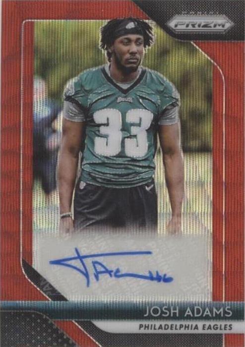 2018 Panini Prizm - Rookie Autographs Josh Adams #RA-JO Red Wave Prizm ...