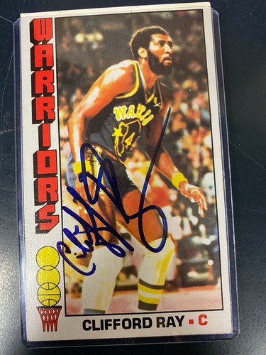 Clifford Ray Autographed Signed 1976-77 Topps Card #109 Warriors Free ...