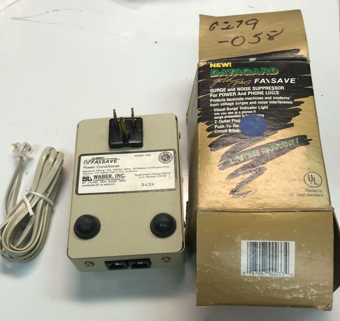 NEW! DataGuard Gold Plus FaxSave Model FG2 Surge And Noise Suppressor ...