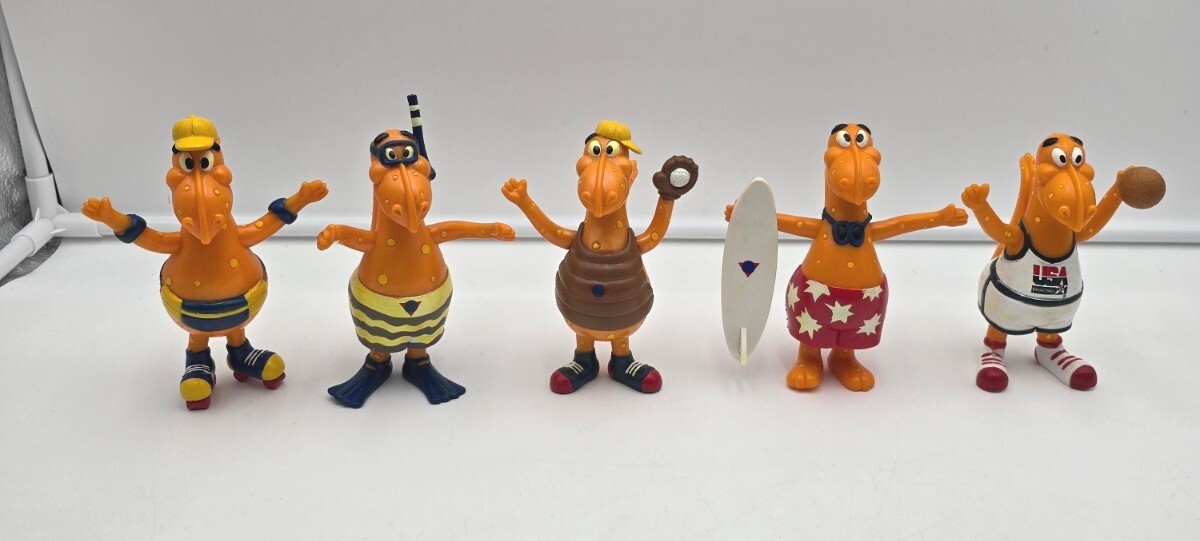 Vtg 91-92 Lot Of 5 Kraft Mac & Cheese Cheesasaurus Rex Bendable ...