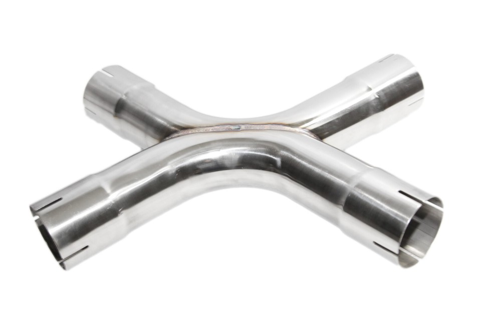 Universal SS Dual Exhaust X-Terminator X-Pipe Mandrel-bent Cross x Pipe 2.5"ID | eBay