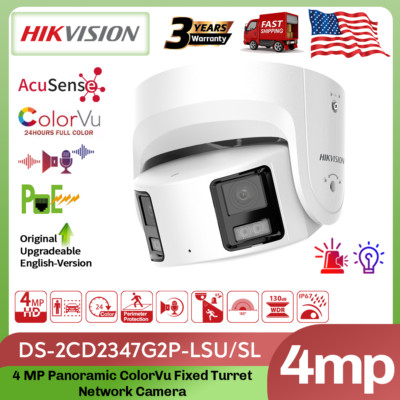 Hik 4MP Panoramic ColorVu Camera 2Way Audio DS-2CD2347G2P-LSU/SL Dual ...