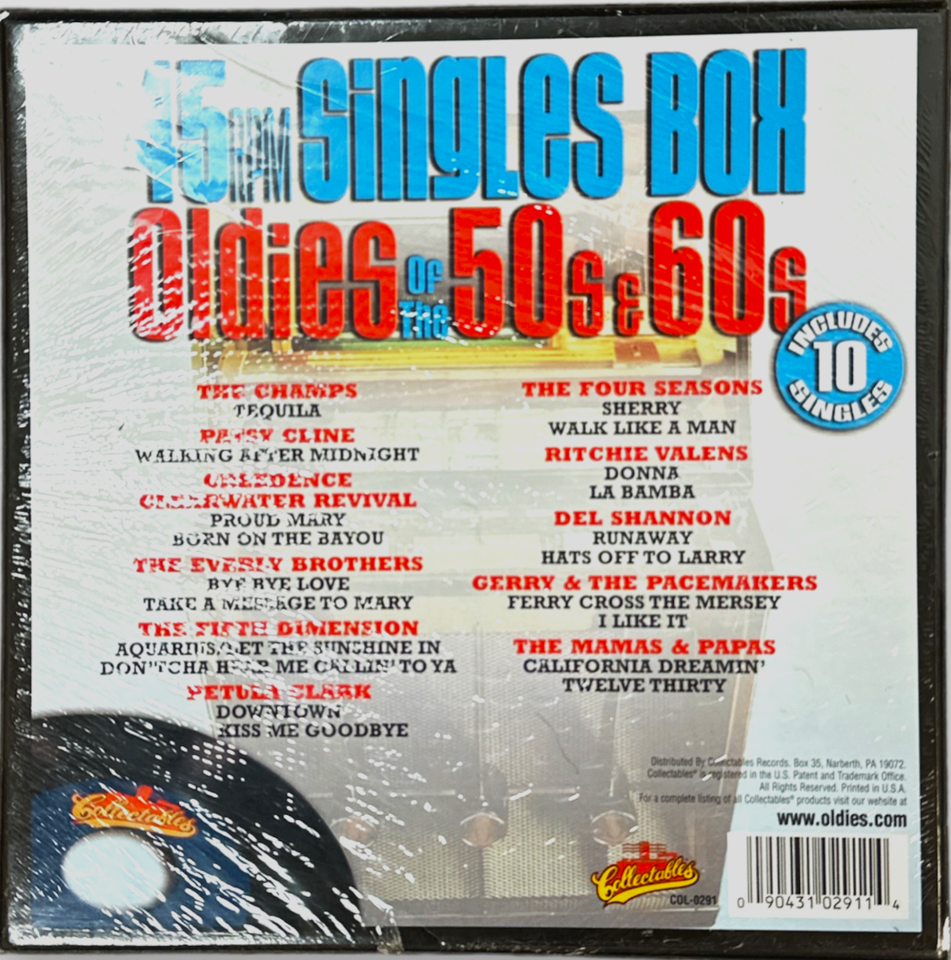 45 rpm Singles Box 50's & 60's - (10-45's) Collectables Records (New ...