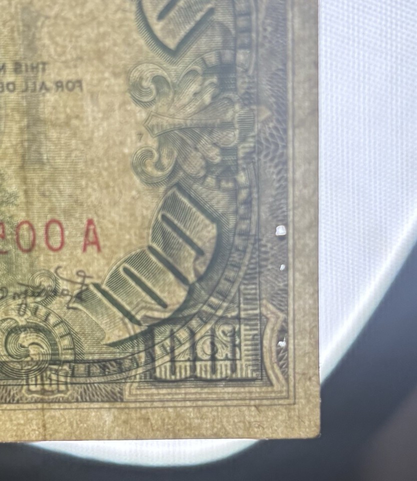 1966 $100 One Hundred Dollars Red Seal legal tender, Nice Crispy Note ...