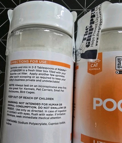 3 Pooph 16 Ounce Kitty Litter Box Deodorizer Odor Eliminator Powder Lot ...