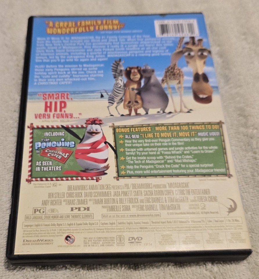 Madagascar (DVD, 2008, Holiday O-Sleeve Full Frame) 97361396446| eBay