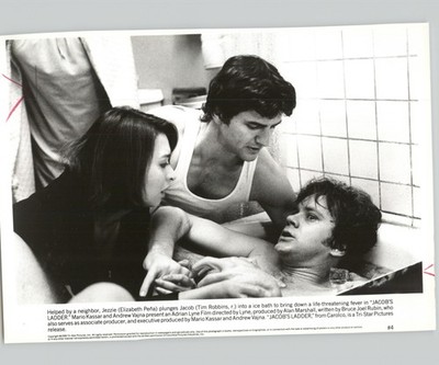 Actors ELIZABEH PEÑA, TIM ROBBINS "Jacob's Ladder" FILM Still 1990 ...