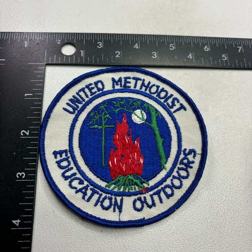 Vintage UNITED METHODIST EDUCATION OUTDOORS Patch Cloth Badge UMC ...