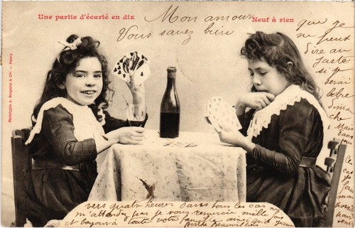 CPA AK Une Partie d'Ecarte en Dix - Neuf a Rien BERGERET (1357075) | eBay