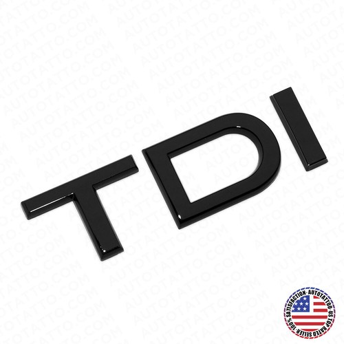 Audi Gloss Black TDI Rear Letter Tail Nameplate Trunk Emblem Badge ...