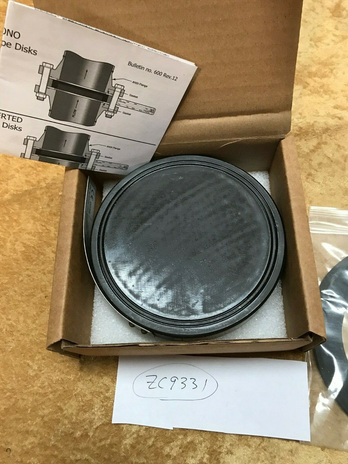3" ZC9331 graphite Burst Rupture disk Zook Philips Achieva 1.5T MRI GE ...