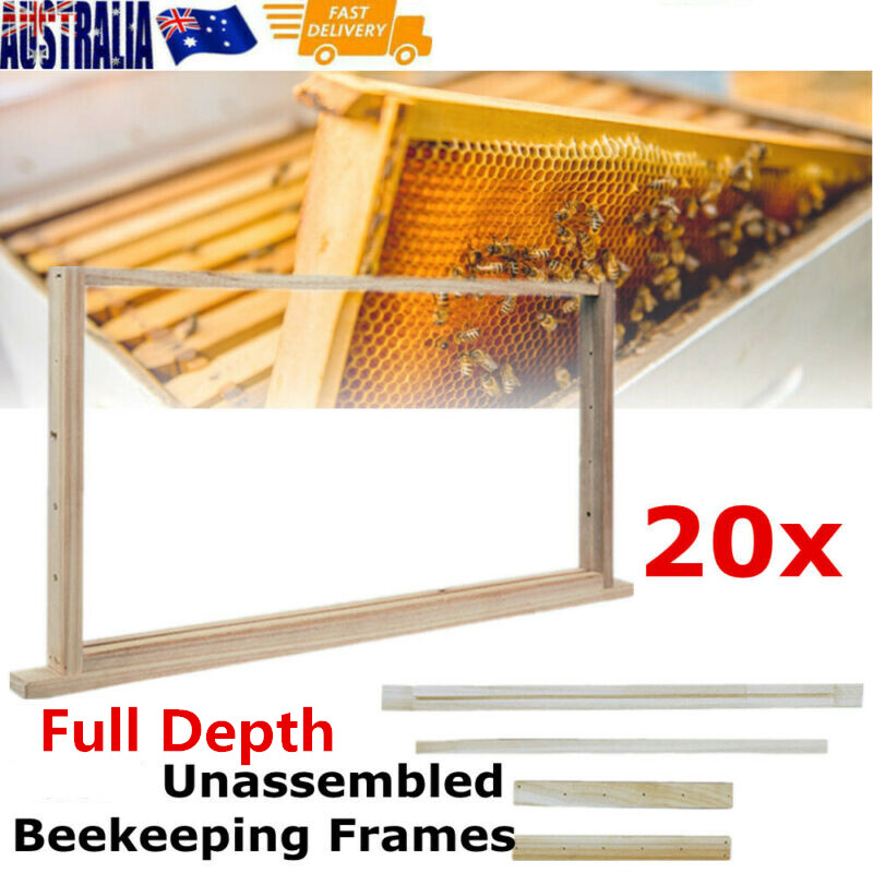 20 x Full Depth Unassembled Beekeeping Frames Bee Hive Frame Timber ...