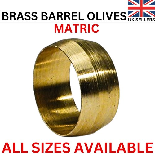 Brass Barrel Olives Metric (4mm - 12mm) Copper Pipe Plumbing ...
