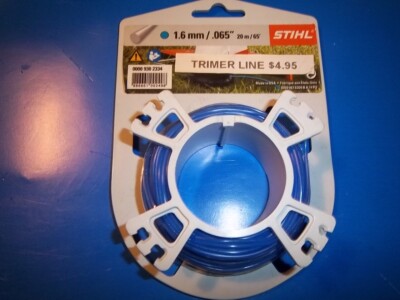 New Stihl String Trimmer Line 1.6 mm Blue 20m / 65ft OEM 0000 930 2334 ...