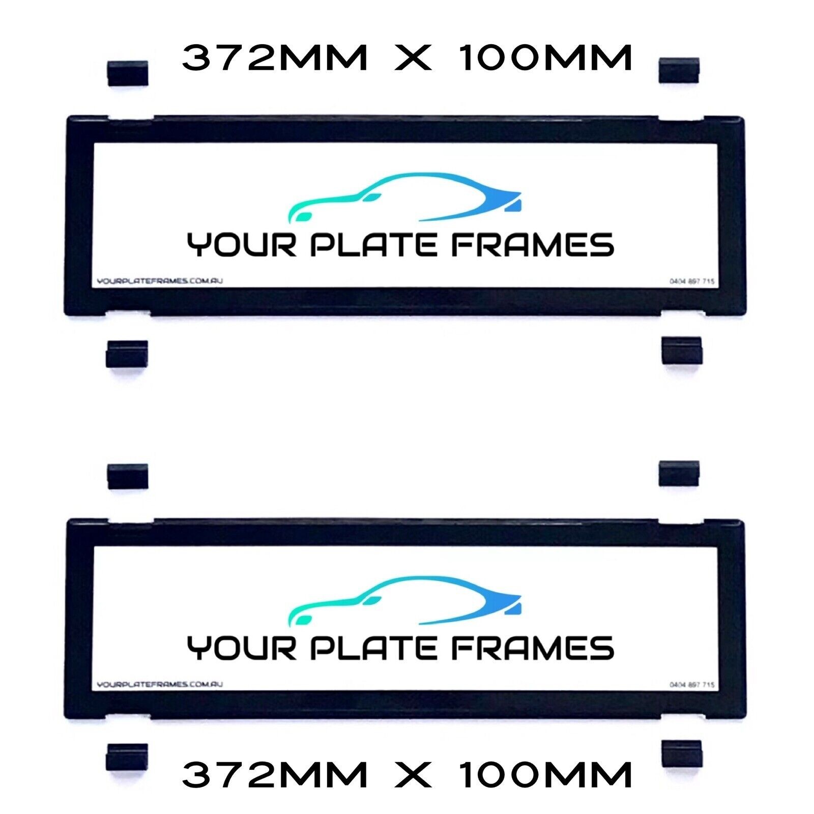 VIC Slimline Number Plate Covers Set Black Clear Dual Front & Rear ...