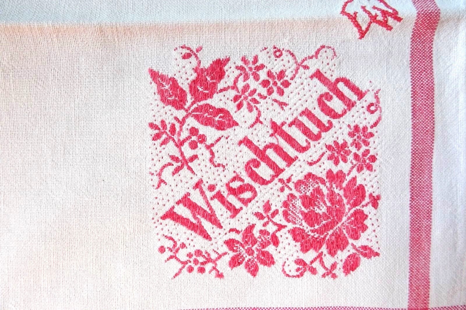 Rarität! Wischtuch Reines Leinen Schriftzug Wischtuch Jugendstil ...