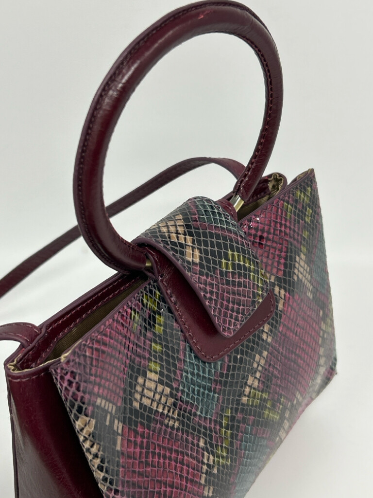 HOBO Burgundy Heidi Multi-Color Python Print and Leat… - Gem