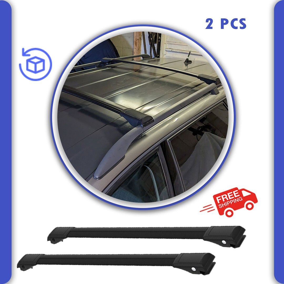 To fits Peugeot Rifter Since 2018 Cross Bars Roof Rack Luggage Black ...