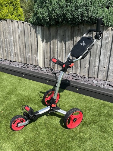 Axglo TriLite 3 Wheel Foldable Golf Trolley in Red & Black | eBay UK