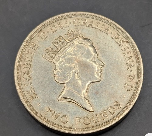1989 UK Bill of Rights 2 Pound Coin Tercentenary of the Bill of Rights ...