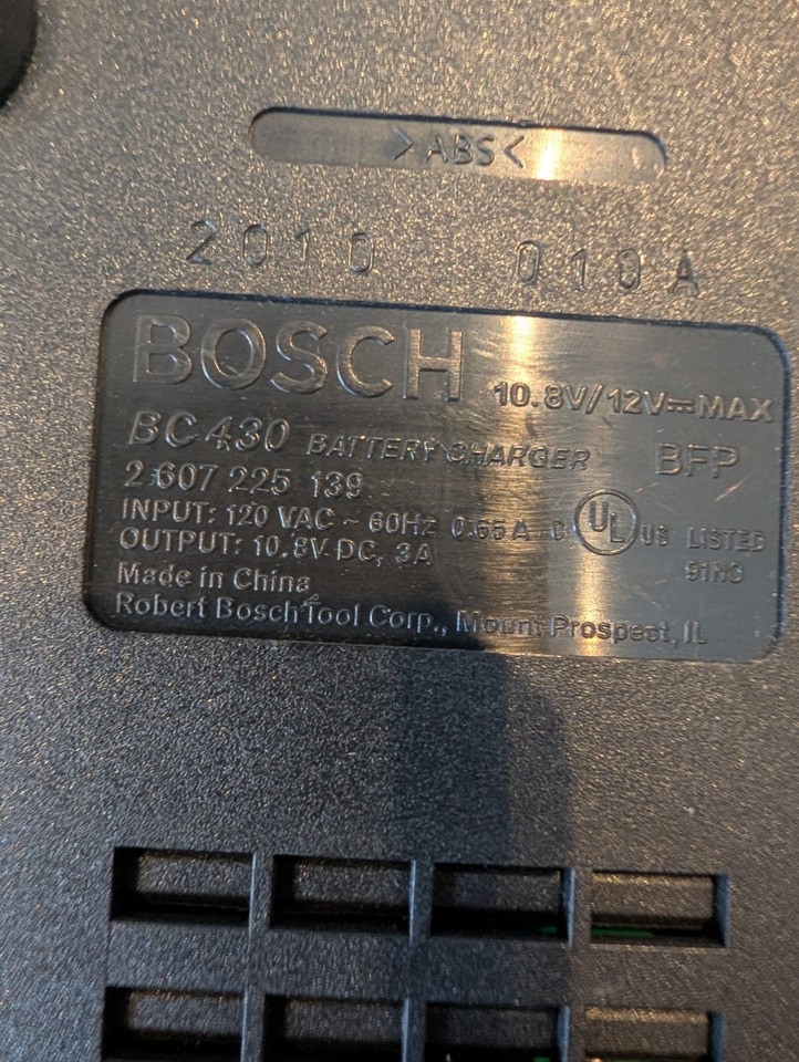 Bosch Battery Charger BC430 30 Minute Charger 10.8v 12v Max | eBay