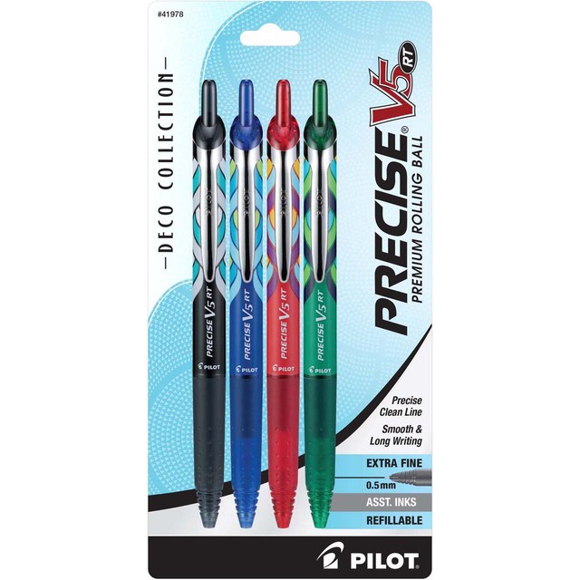 Pilot Precise V5 Premium Roller Pen X-fine 4/pkg Retractable Deco ...