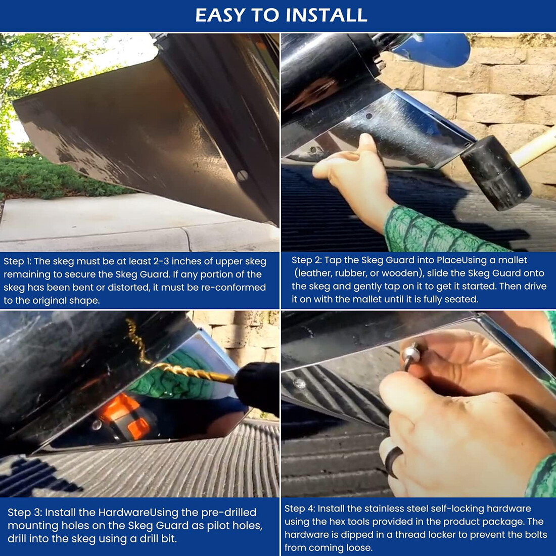 27151 Skeg Guard Protector for Mercury Suzuki Yamaha 150-175HP 2 ...