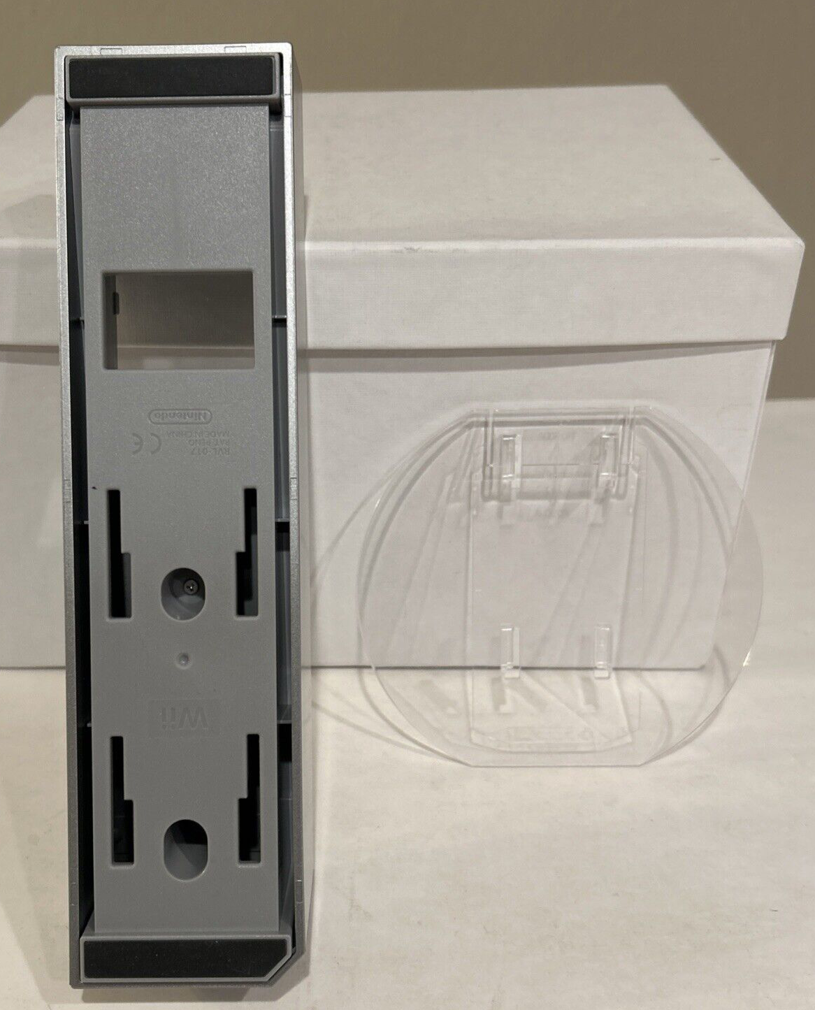 OEM Official Nintendo Wii Console Stand RVL-017 + RVL-019 Gray +CLEAR ...