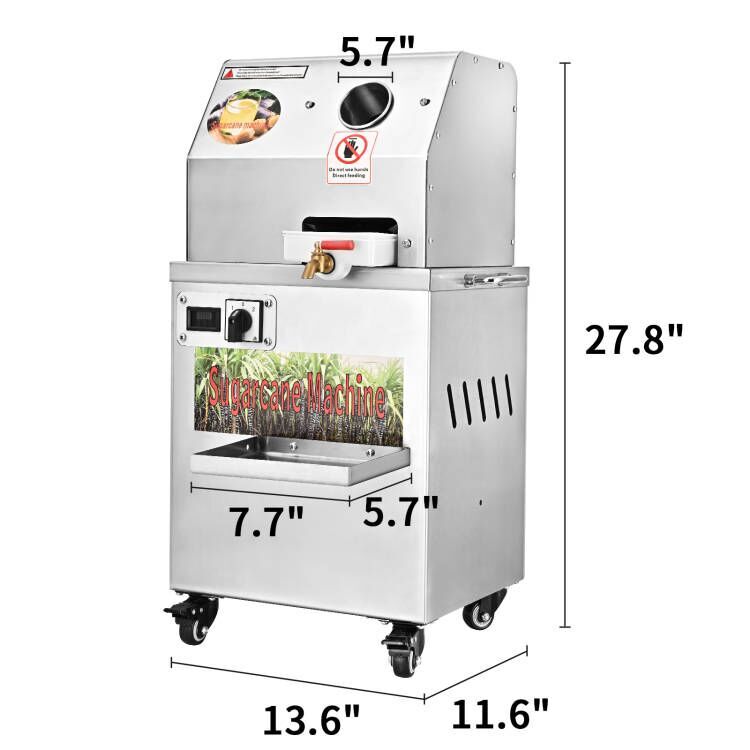 Electric Sugar Cane Ginger Press Juicer Desktop Cane Machine 370W 280kg ...