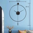 YISITEONE Classical Large Decorative Wall Clock with Pendulum, Modern ...