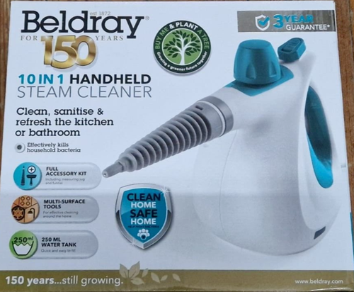 Beldray BEL0701TQN 10-in-1 1000W Handheld Steam Cleaner with ...