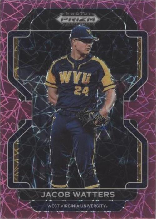 2022 Panini Prizm Draft Picks - Jacob Watters #PDP124 Neon Pink ...