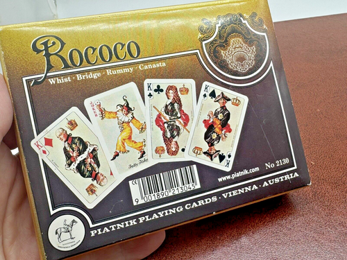 Vtg Rococo Piatnik Playing Cards 2- Deck Austrian European Nobles ...