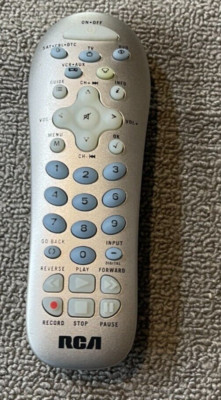 Remote Control RCA RCR311STN Universal SAT CABLE VCR DVD TV Gray Silver ...