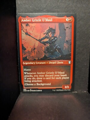 Amber Gristle O'Maul ETCHED FOIL Commander Baldur's Gate NM MTG Free ...