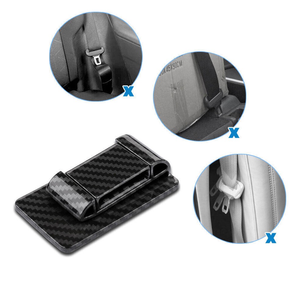 1pc Carbon Fiber Auto Car Seat Belt Stabilizer Limiter Car Interior ...